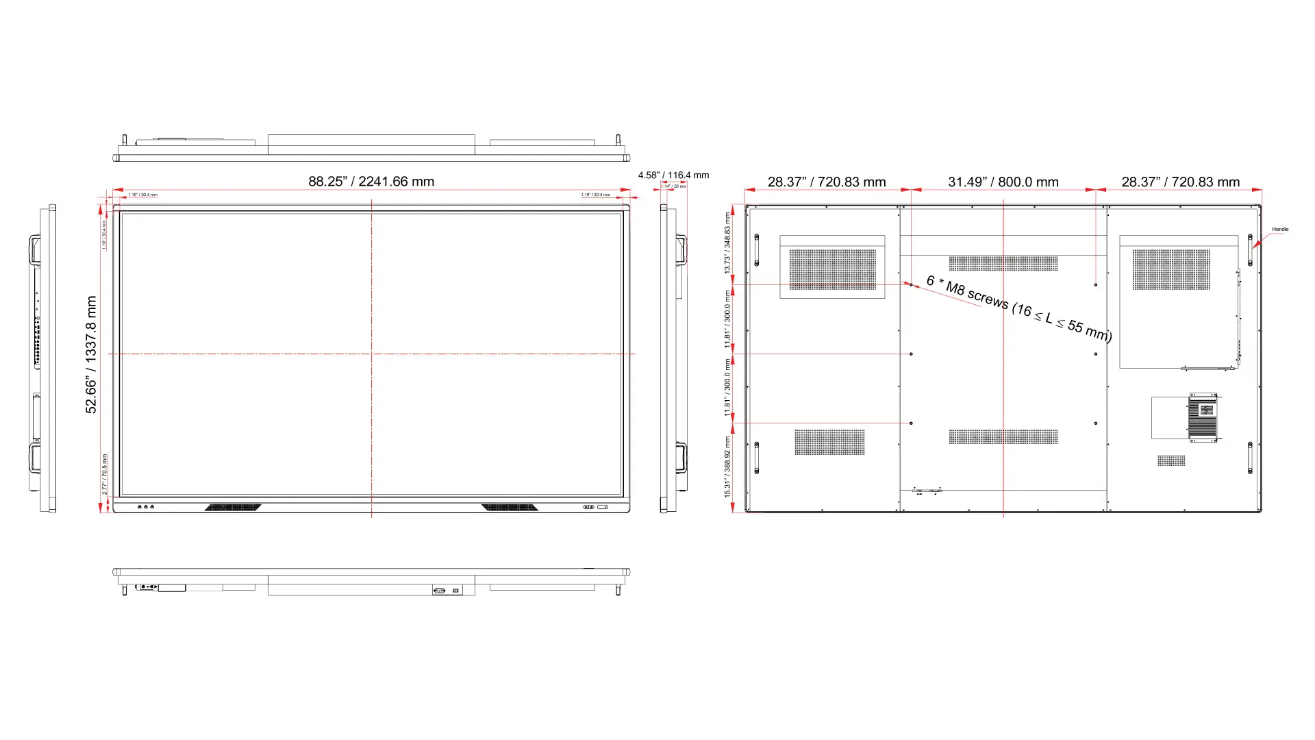 98″ Interactive 4K Touch Monitor – ViewZ